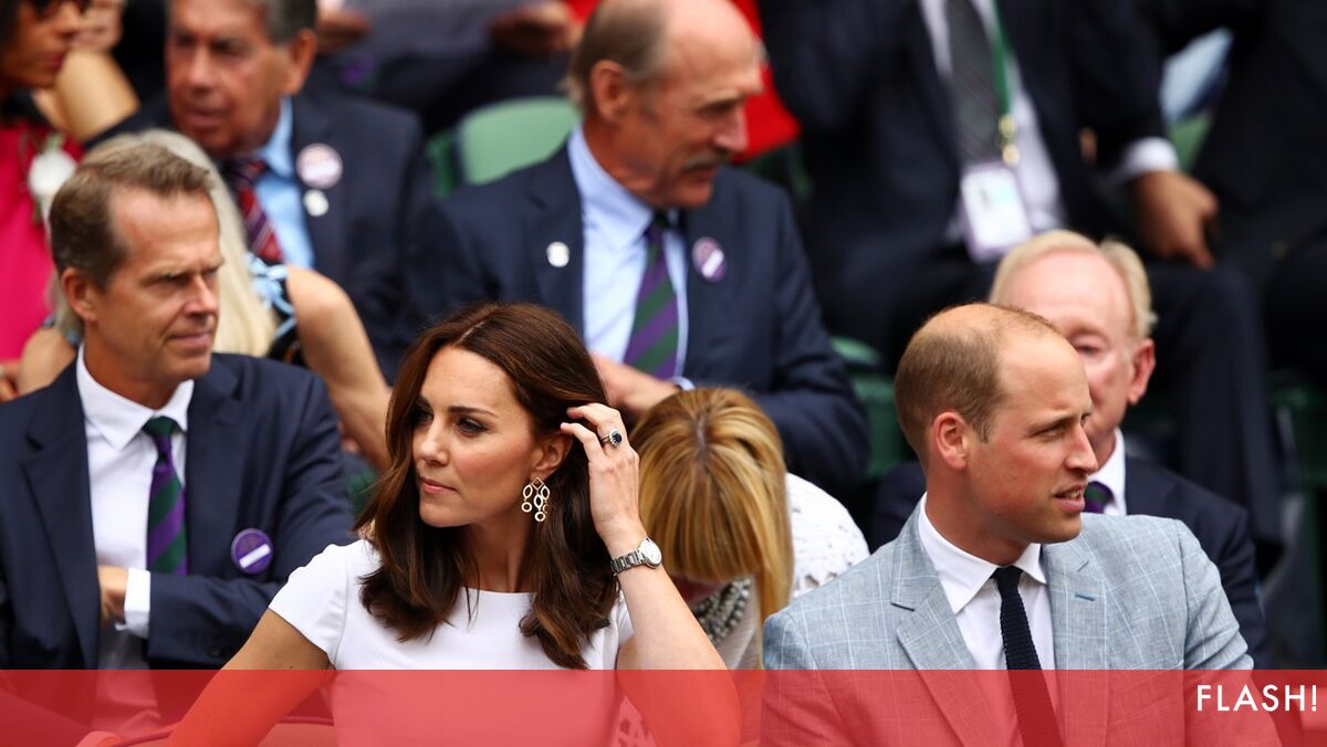 Kate dá nas vistas durante vitória de Roger Federer na final de ténis ...